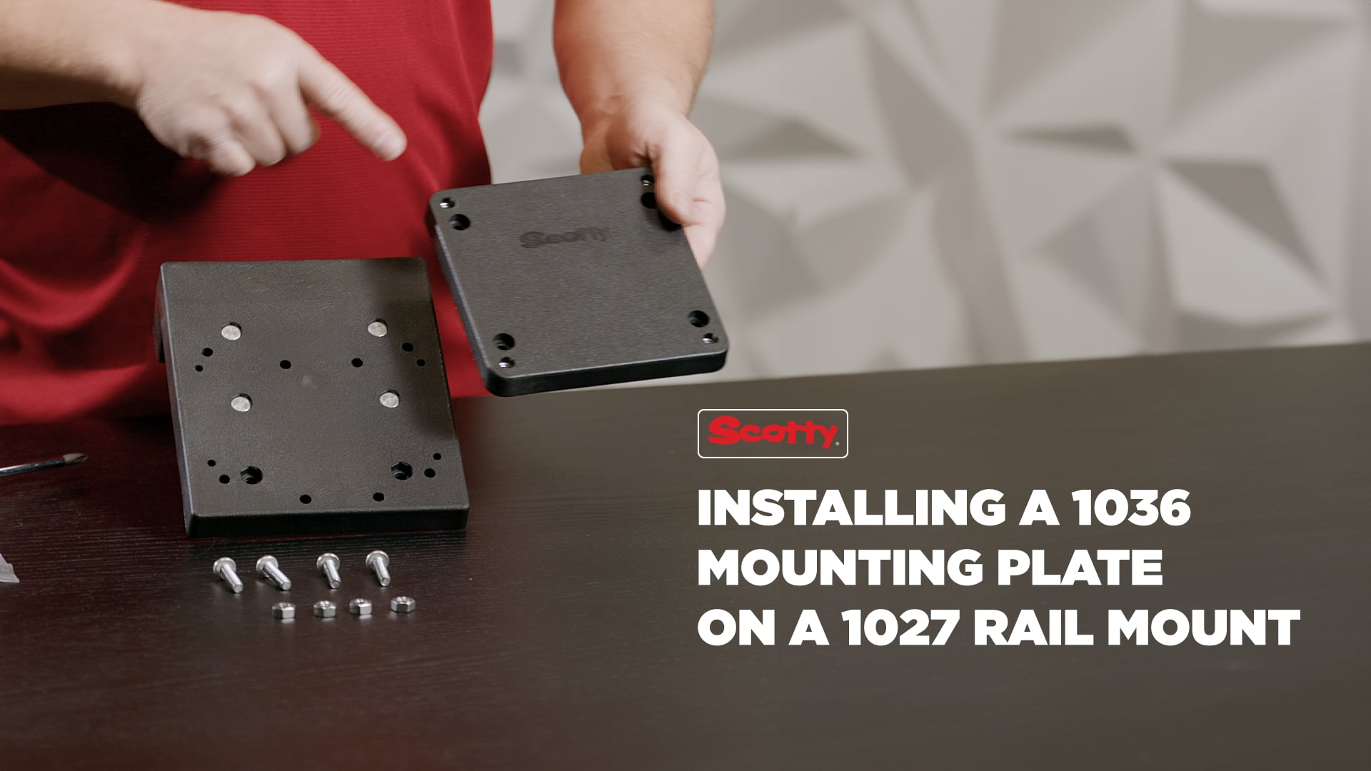Installing 1036 Mounting Plate on 1027 Rail Mount - Scotty Fishing